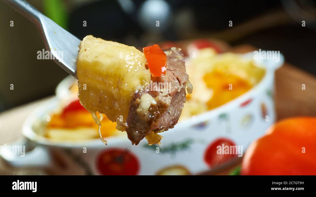 Mchemsho - Tanzanian Cuisine, bananas, plantains and meat Stock Photo ...