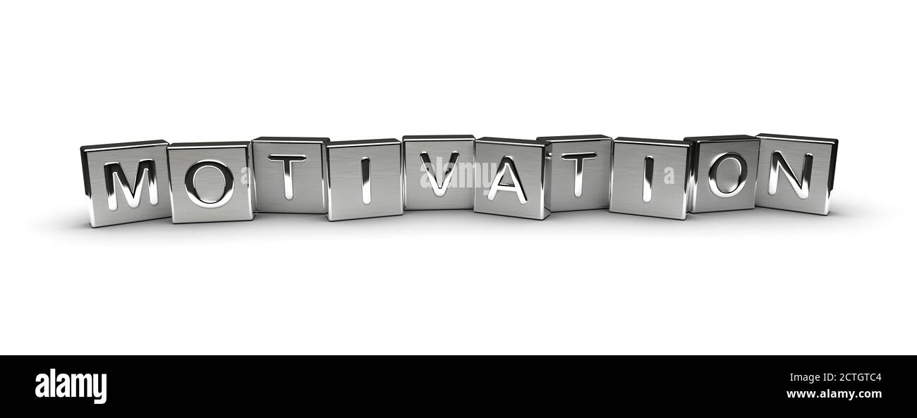 Metal Motivation Text Stock Photo - Alamy