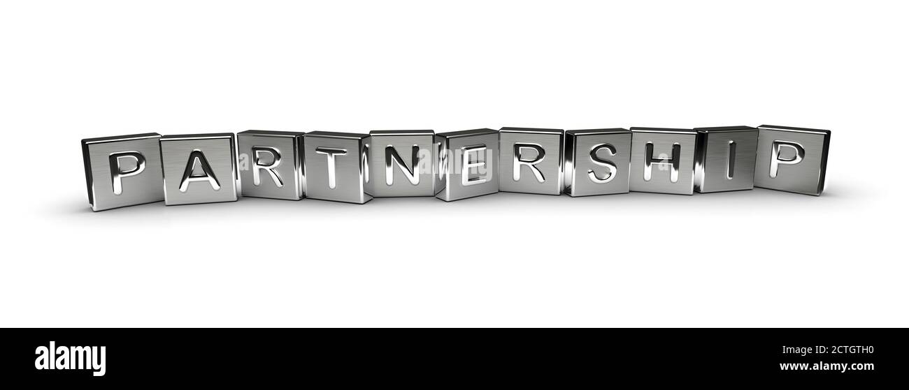 Metal Partnership Text Stock Photo - Alamy