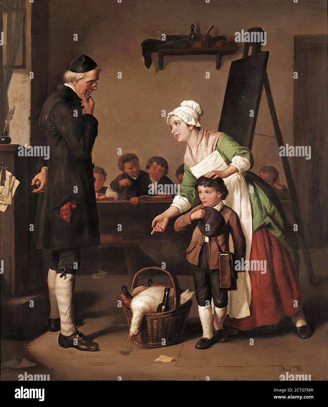 Bles David - the Schoolmaster's Privilege - Dutch School - 19th Century ...