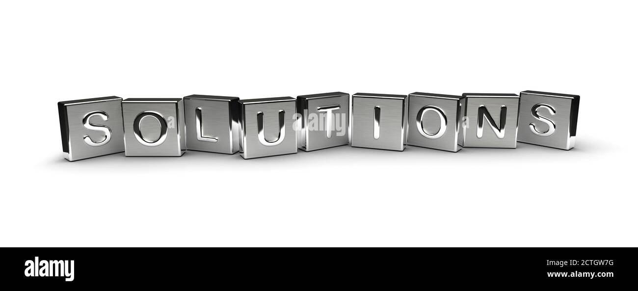 Metal Solutions Text Stock Photo - Alamy