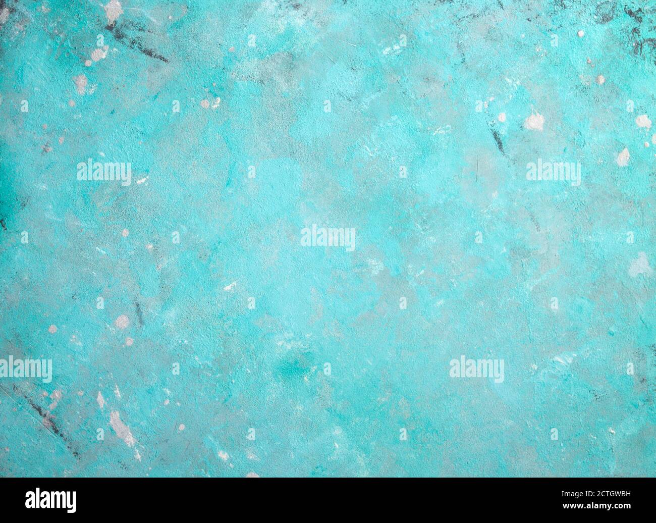 Concrete emerald green background with scuffs and black splashes ...