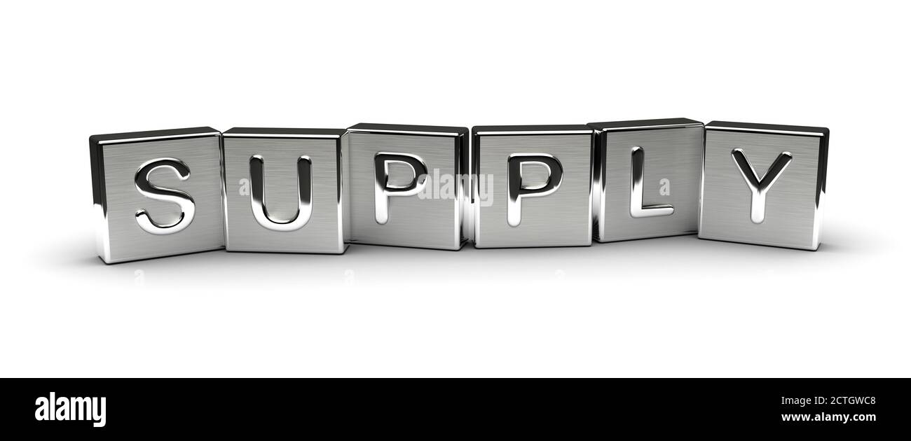 Metal Supply Text Stock Photo - Alamy