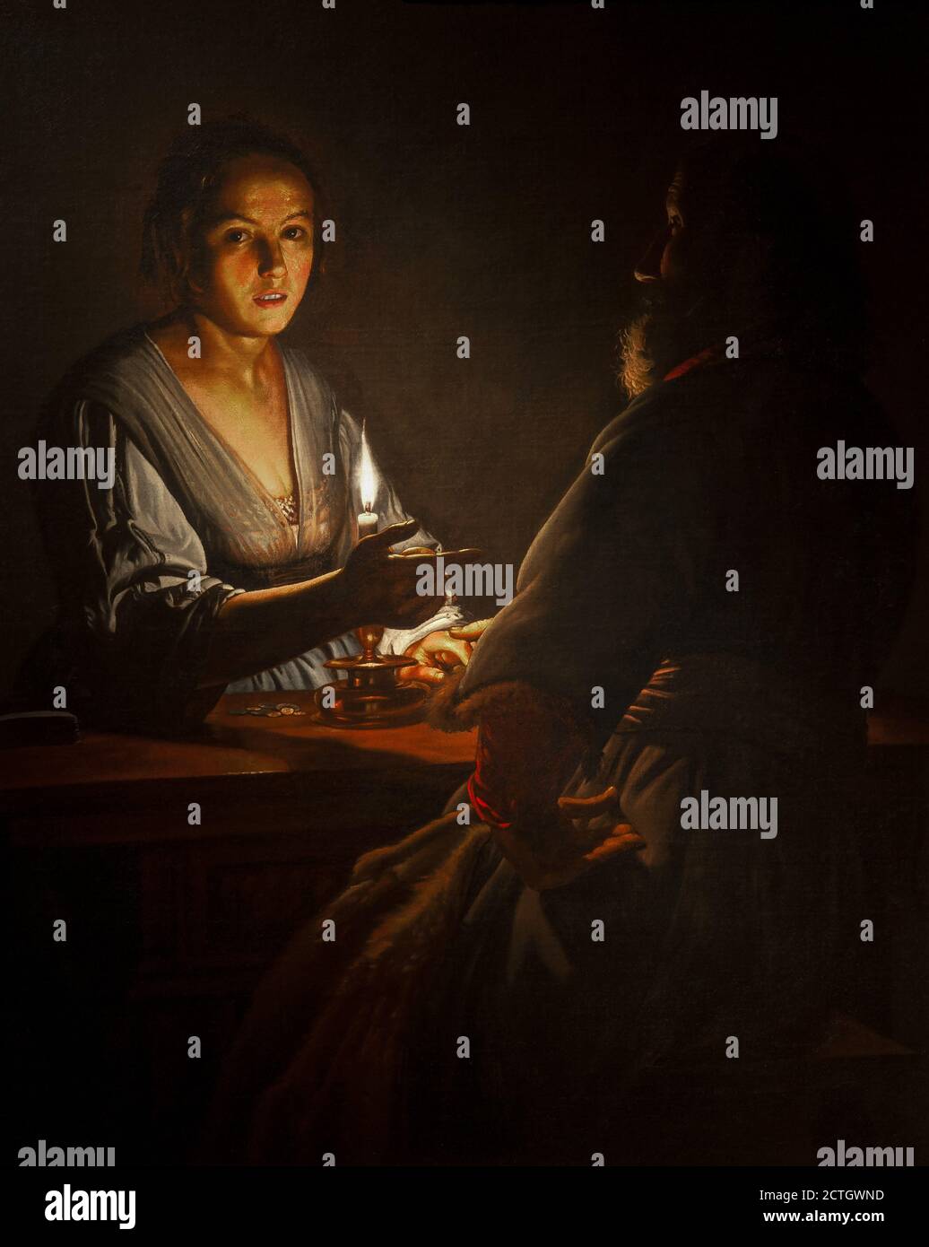 Adam de Coster 1586-1643 Mercenary love. oil painting on canvas cm 123 ...