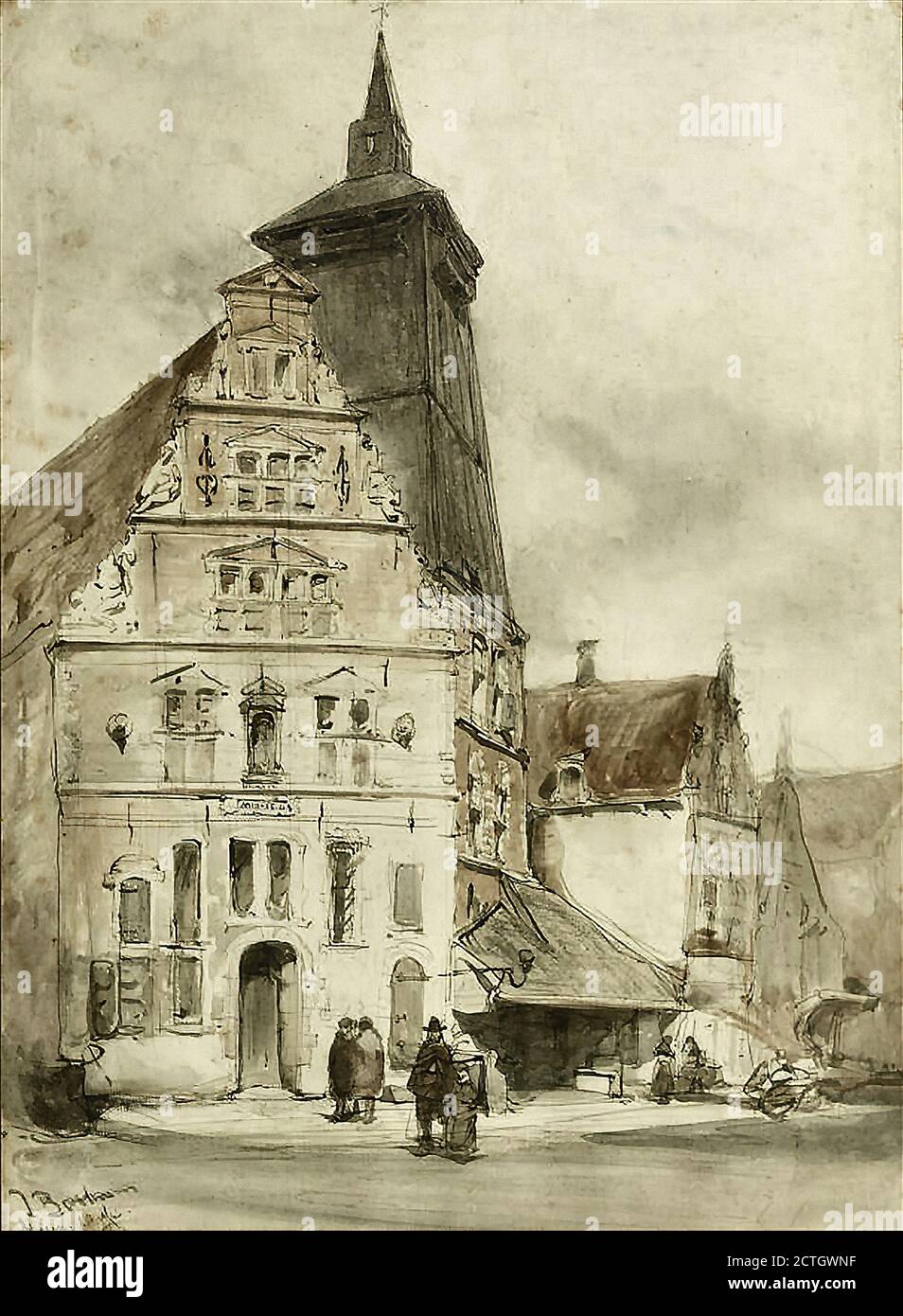 Bosboom Johannes - Daily Activities in Hoorn in Front of the Boterhal ...