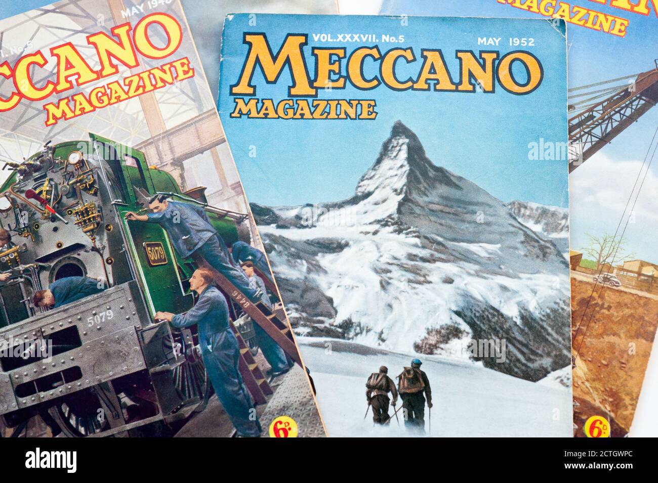 Vintage copies of The Meccano Magazine Stock Photo - Alamy