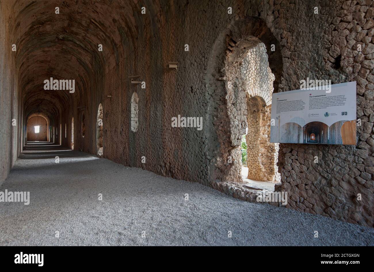 Corridor and arches in the Temple of Jupiter Anxur, an Ancient Roman ...