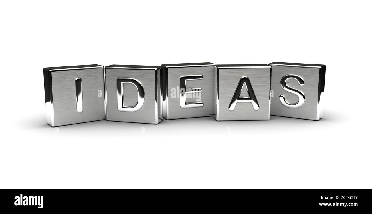 Metal Ideas Text (isolated on white background Stock Photo - Alamy