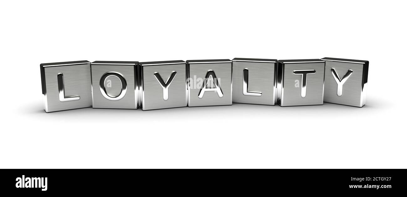 Metal Loyalty Text (isolated on white background Stock Photo - Alamy