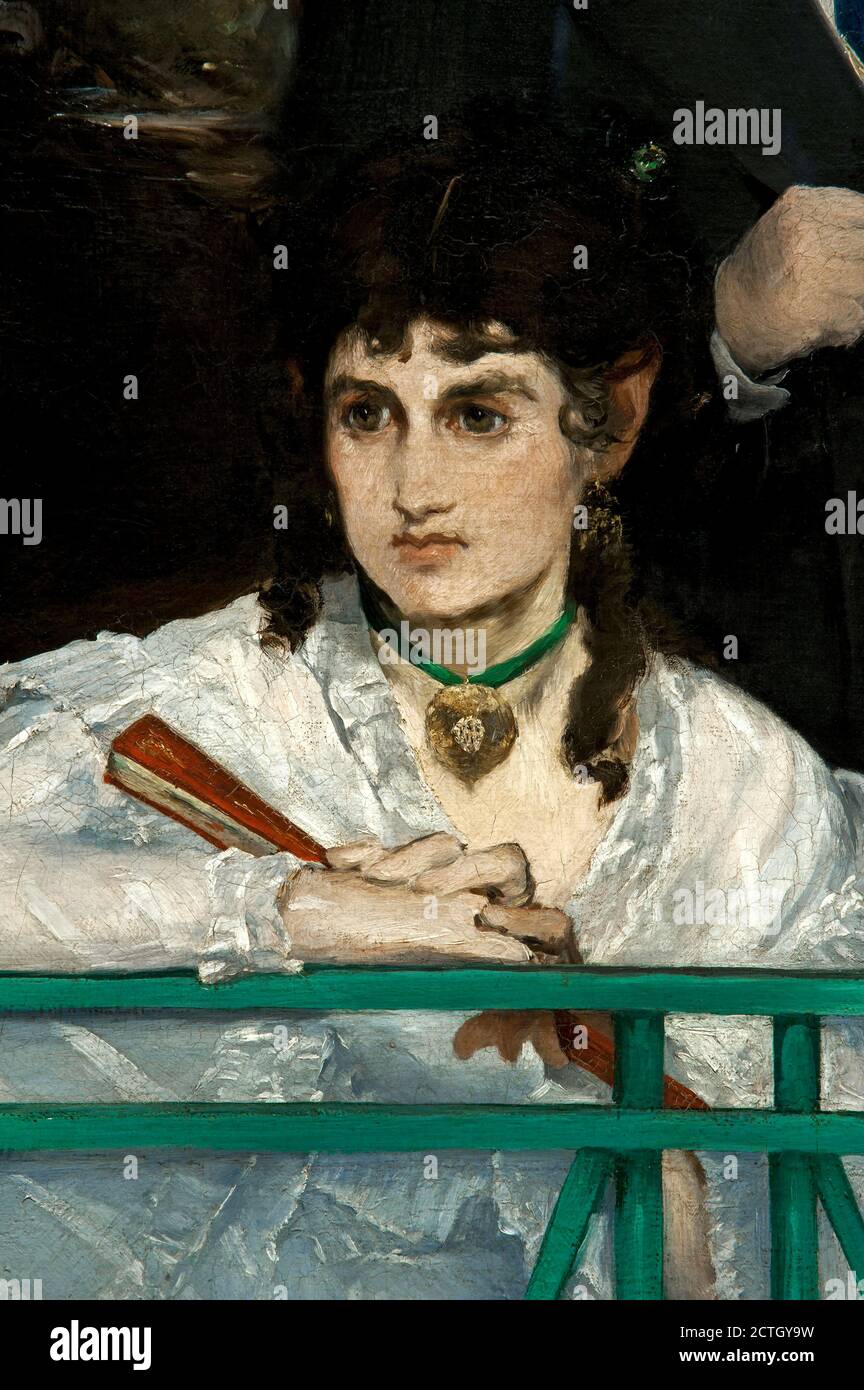 Edouard Manet 1832-1883. The balcony. 1868-1869. oil painting on canvas cm 170 x 125. detail ...