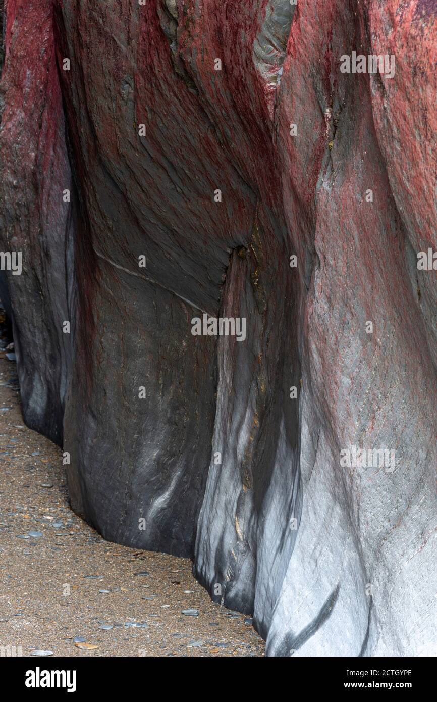 Red rocks near Combe Martin, England, UK Stock Photo - Alamy