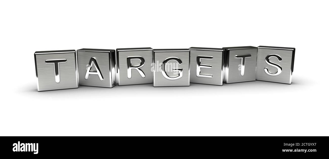 Metal Targets Text (isolated on white background Stock Photo - Alamy
