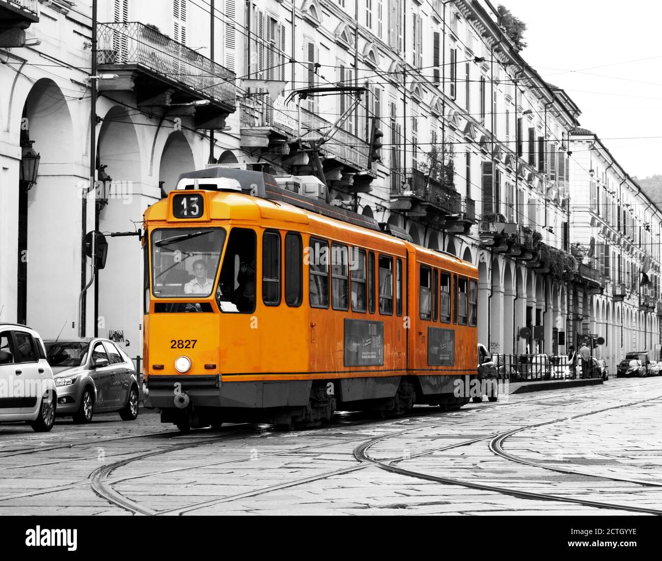 tram in turin Stock Photo - Alamy
