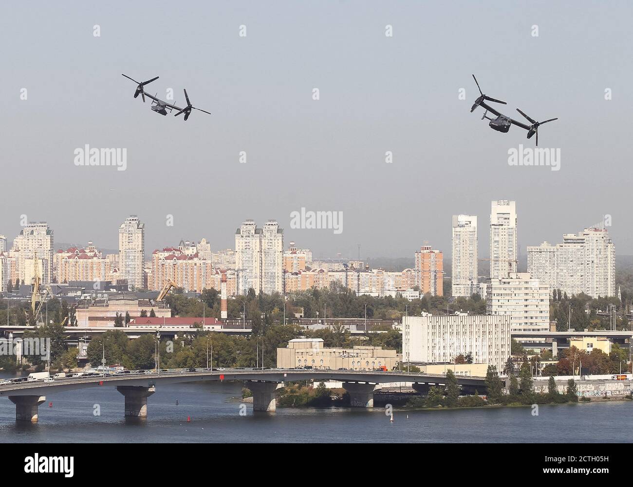 Kiev, Ukraine. 23rd Sep, 2020. The U.S. CV-22 tilt-rotor US aircrafts ...