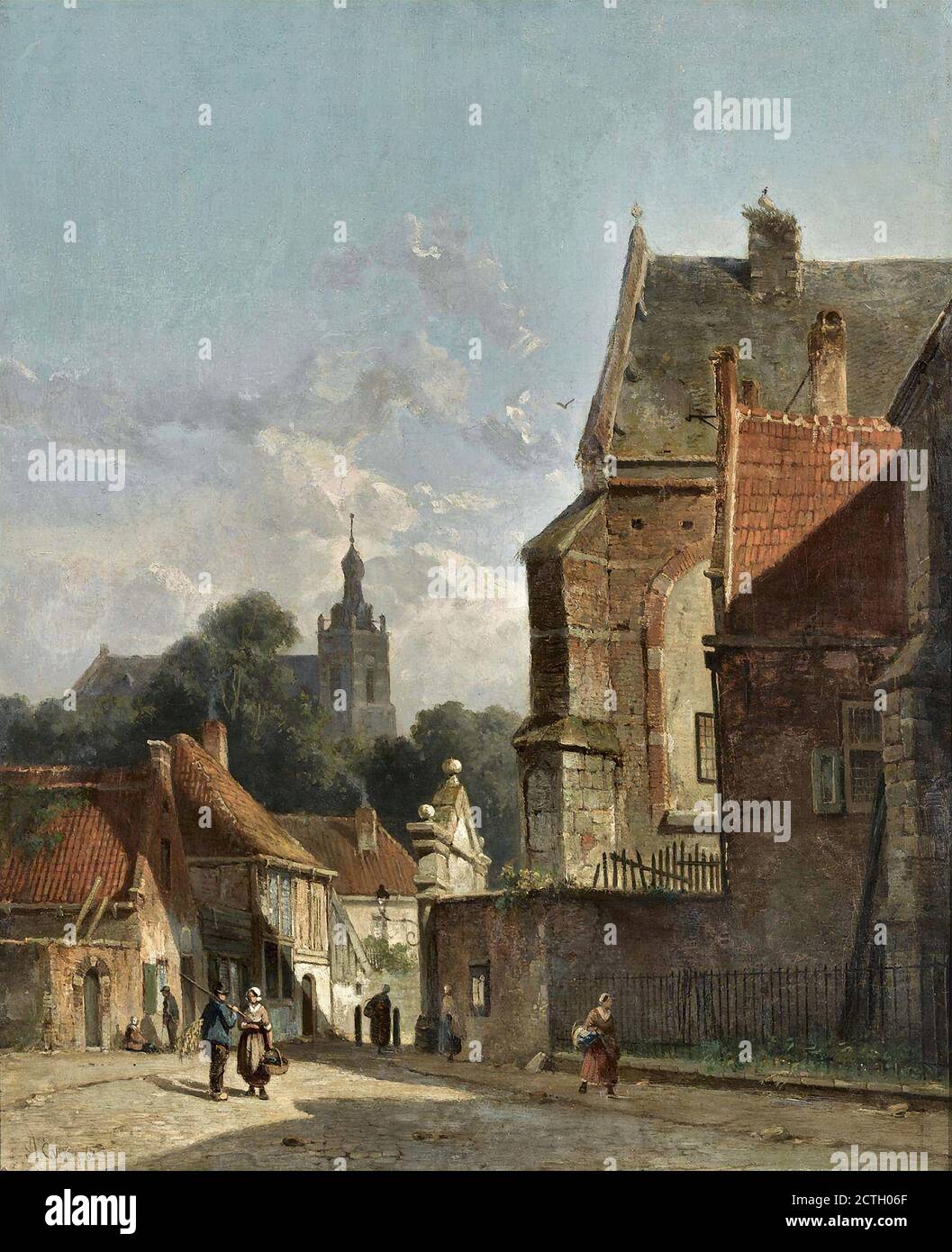 Eversen Adrianus - Figures in the Streets of a Dutch Town 2 - Dutch ...