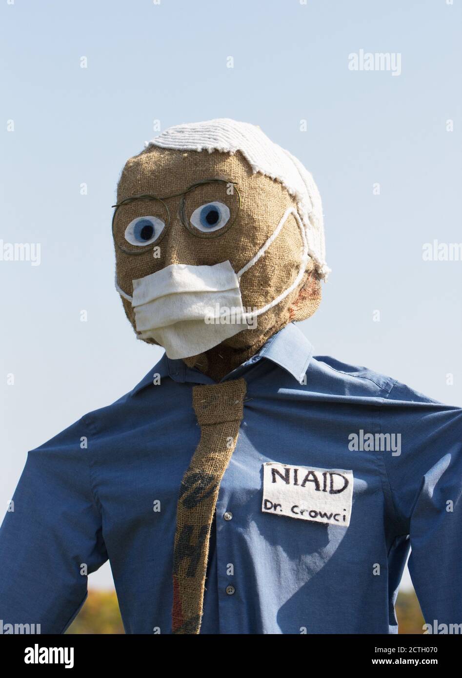 A Dr. Fauci look-alike scarecrow by "Valerie", an entry in the 2020 ...