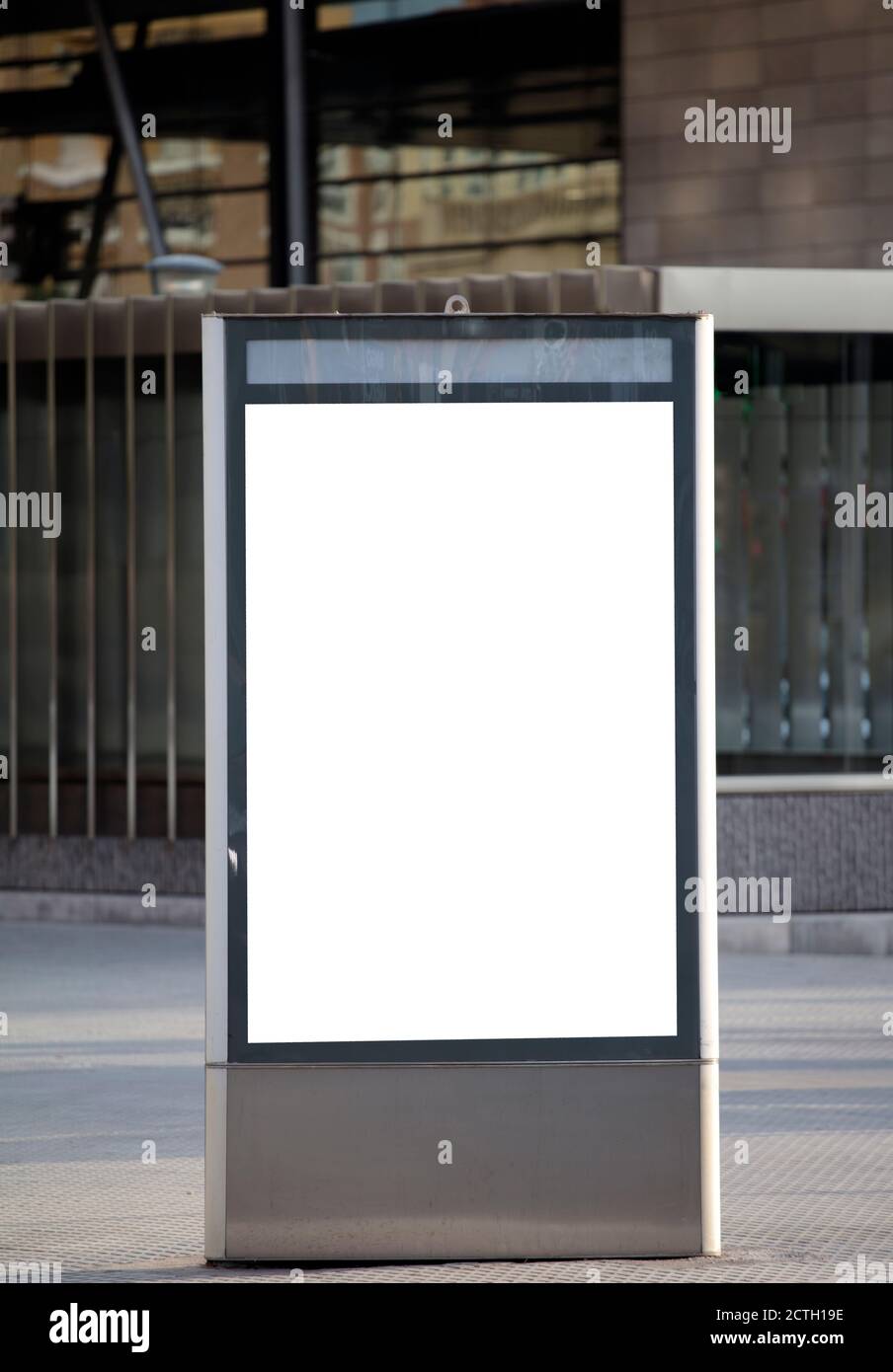 Mockup blank advertising signs and template or light posters with space ...