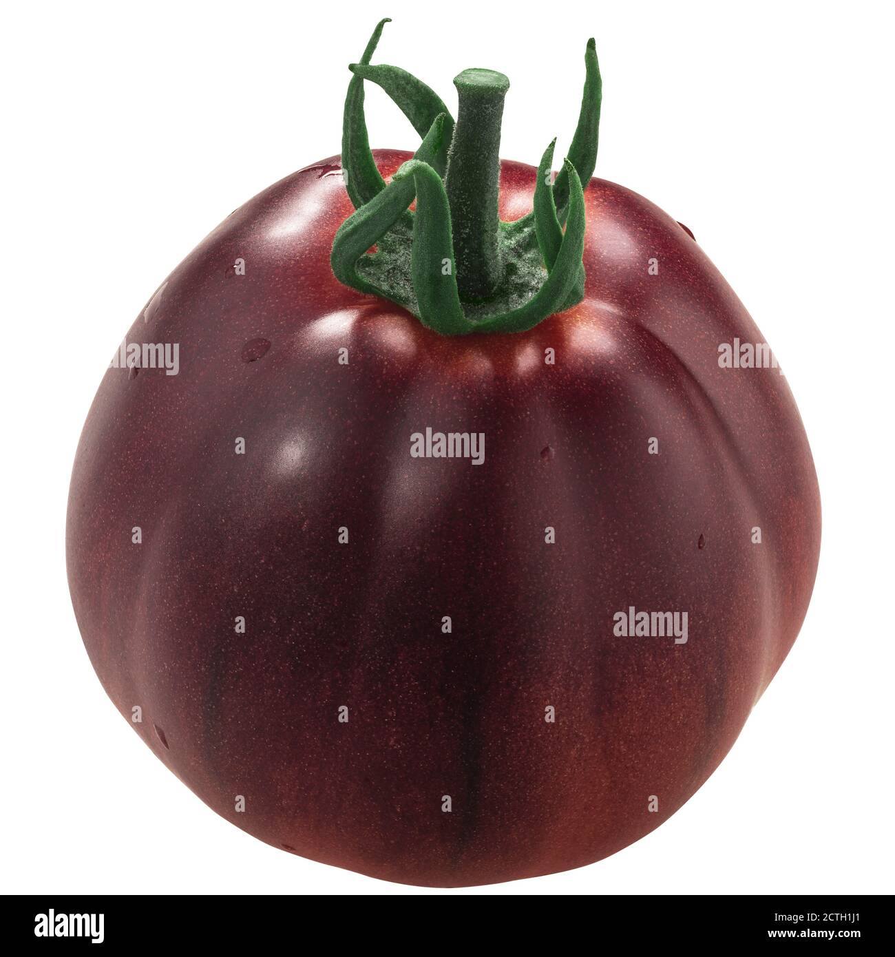 Blue Pear heirloom tomato, anthocyanin-rich, isolated Stock Photo - Alamy