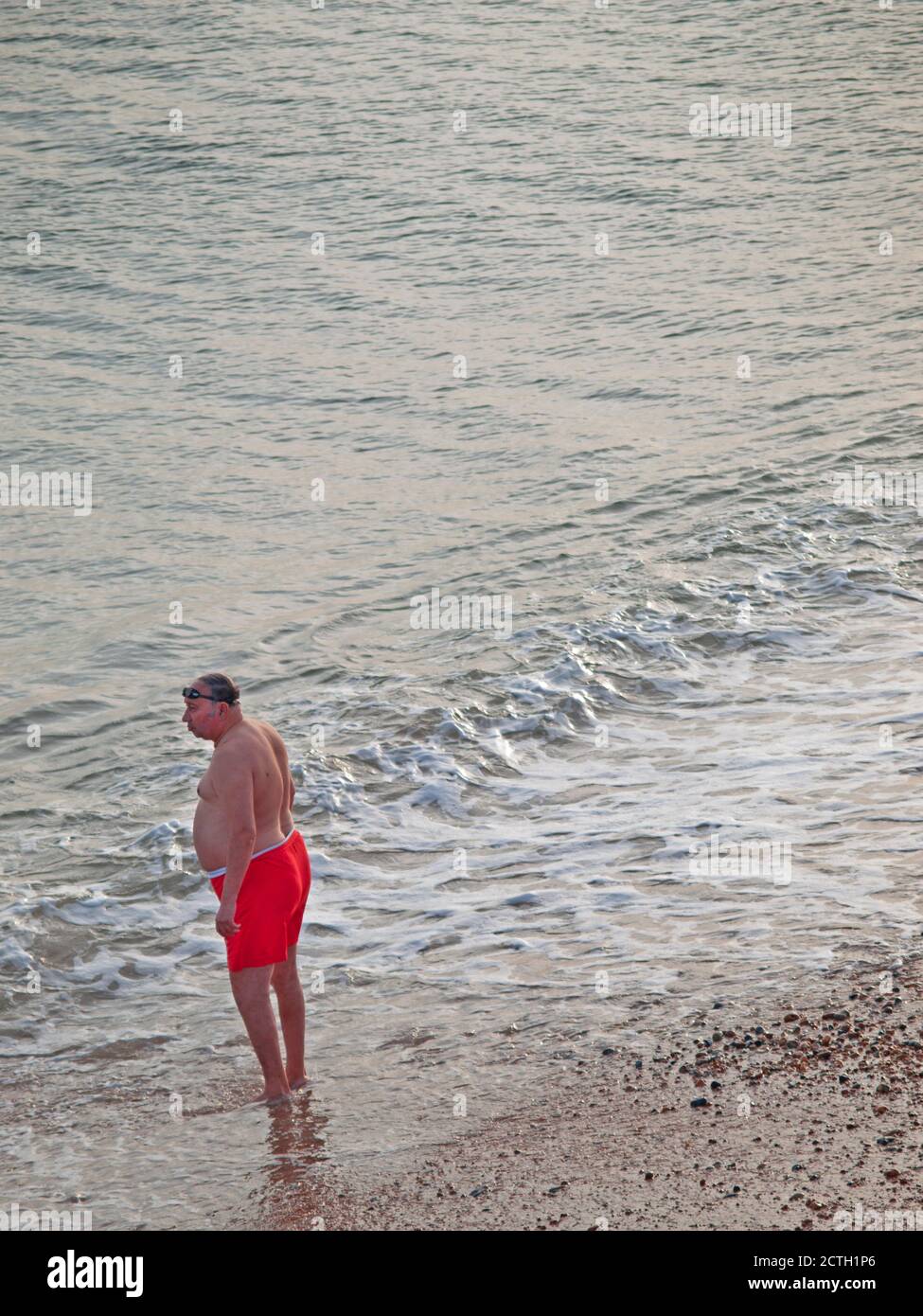 Fat man in swimming trunks hi-res stock photography and images - Alamy