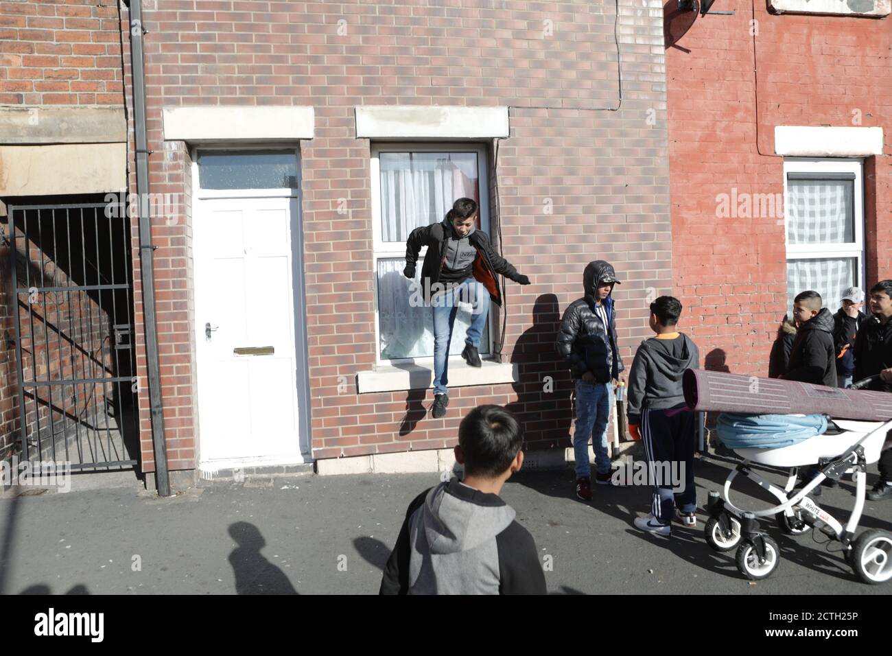 Roma community in Page Hall Sheffield Stock Photo - Alamy