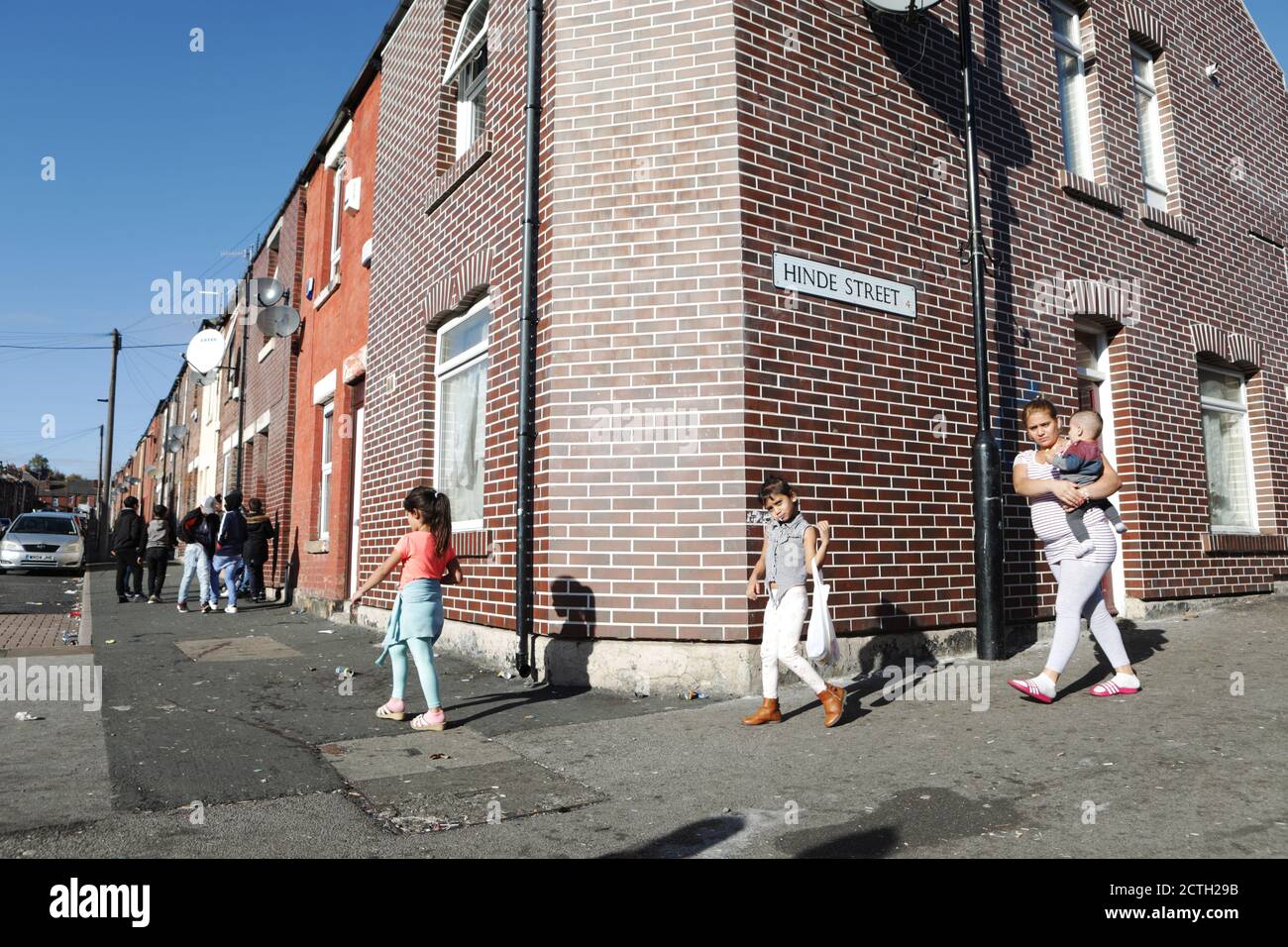 Roma community in Page Hall Sheffield Stock Photo - Alamy