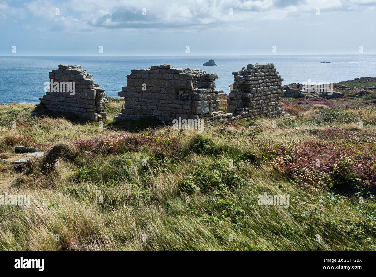 The remains of a Napoleonic era Admiralty signal station on St Martin's ...