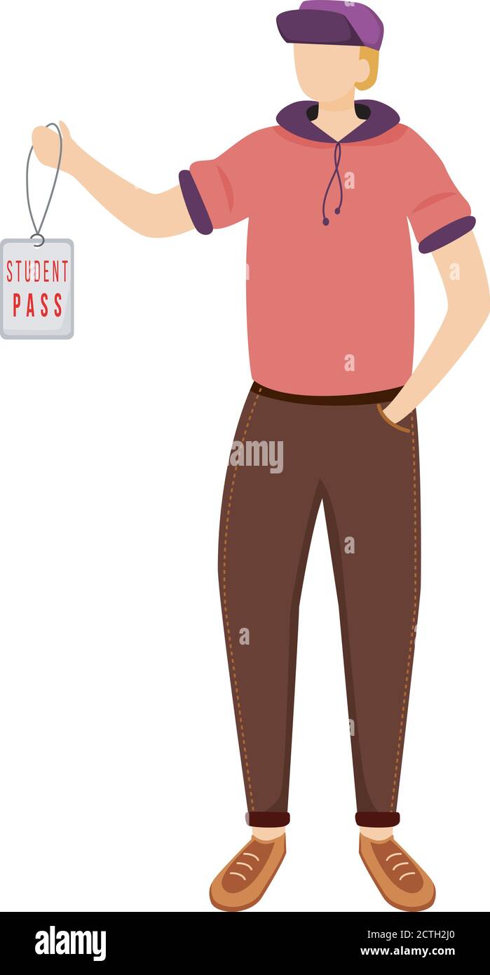 Student pass for museums flat vector illustration Stock Vector Image ...