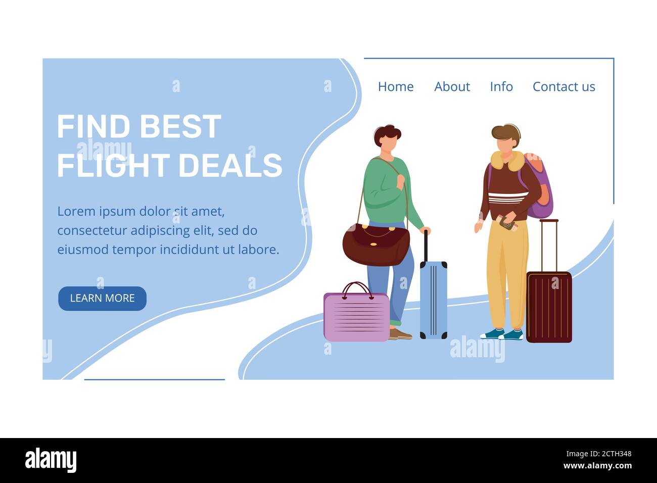 Find best deals landing page vector template Stock Vector Image & Art ...
