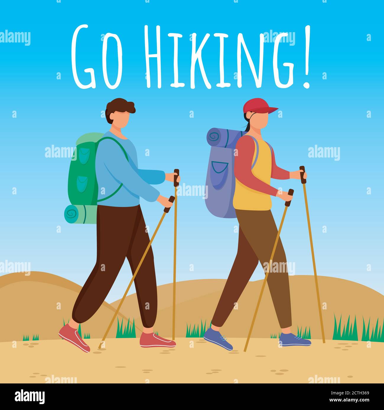 Go hiking social media post mockup Stock Vector Image & Art - Alamy