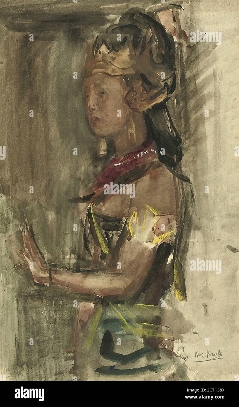 Israels Isaac - Javanese Dancer - Dutch School - 19th Century Stock ...