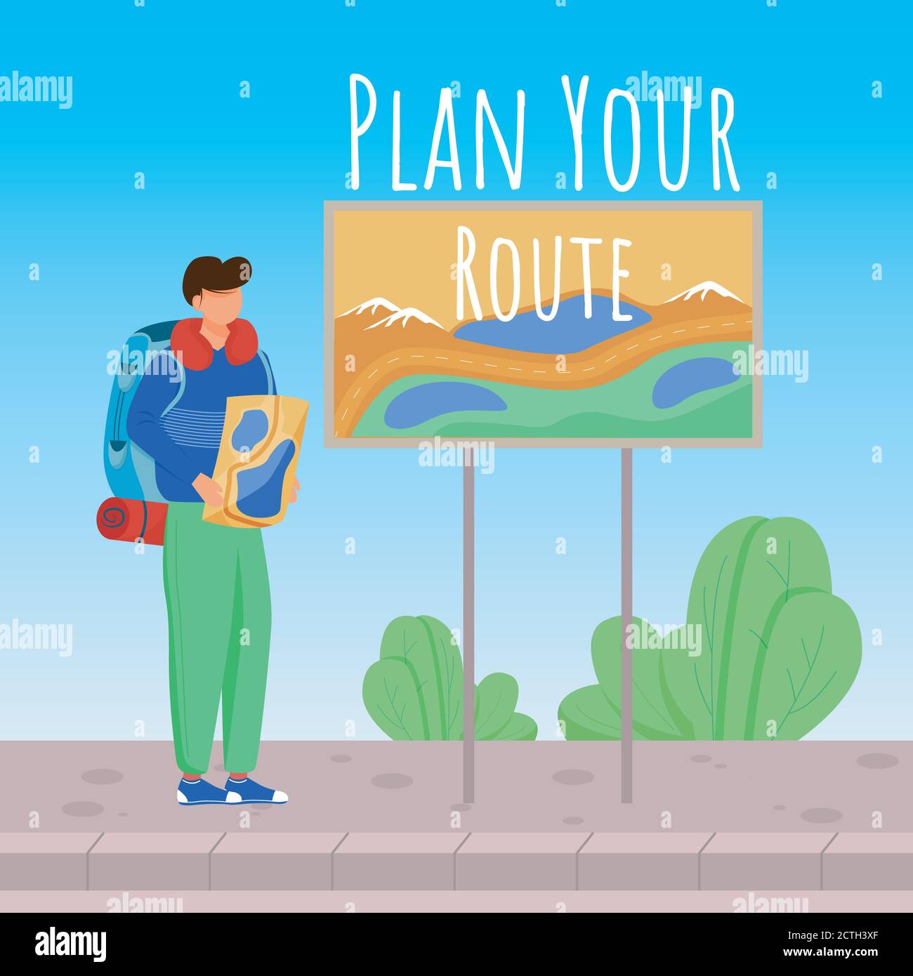 Plan your route social media post mockup Stock Vector Image & Art - Alamy