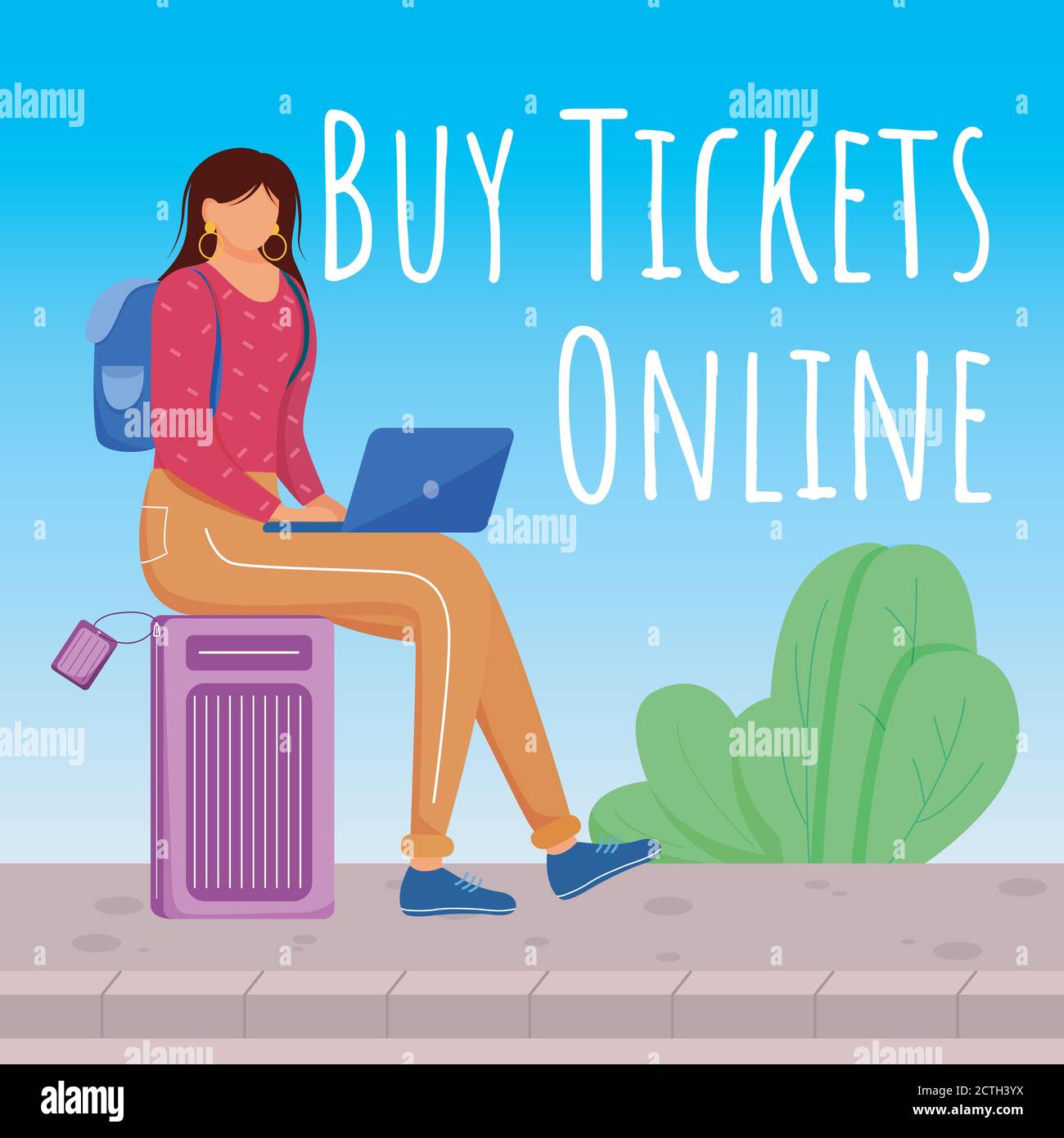 Buy tickets online social media post mockup Stock Vector Image & Art ...