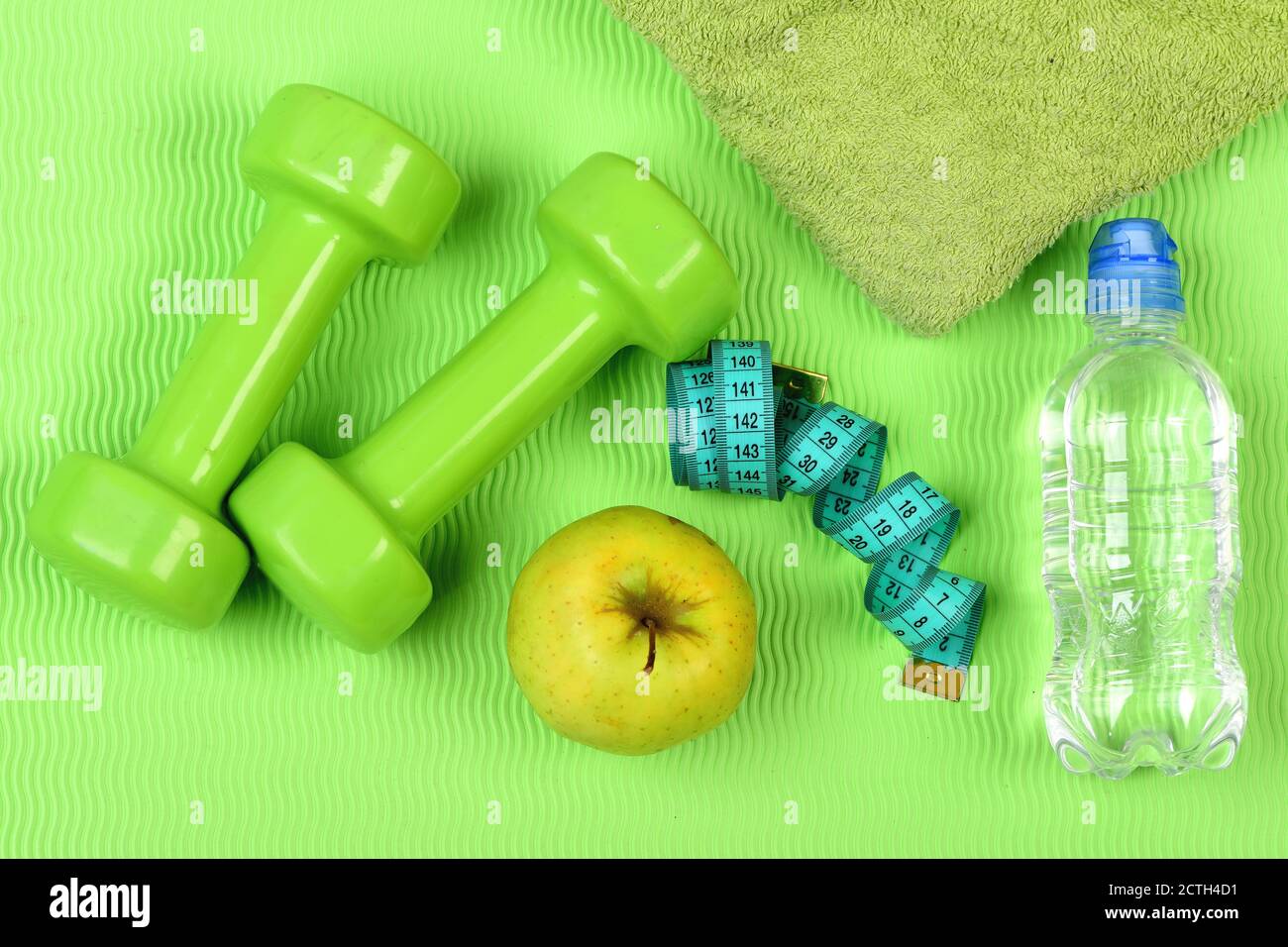 Workout and sport concept. Shaping and fitness equipment. Barbells ...