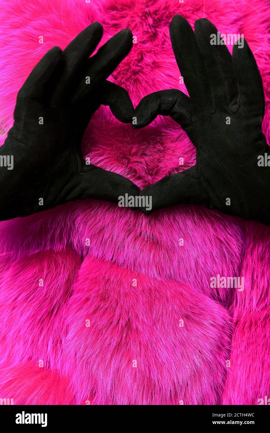 Luxury and elegant fluffy clothes. Eco friendly fashion concept ...