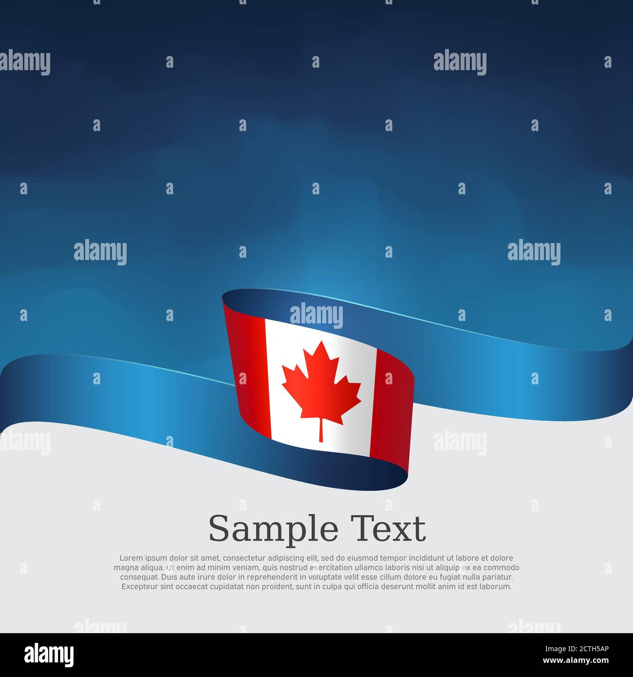 Canada flag background. Canada flag wavy ribbon on blue white ...