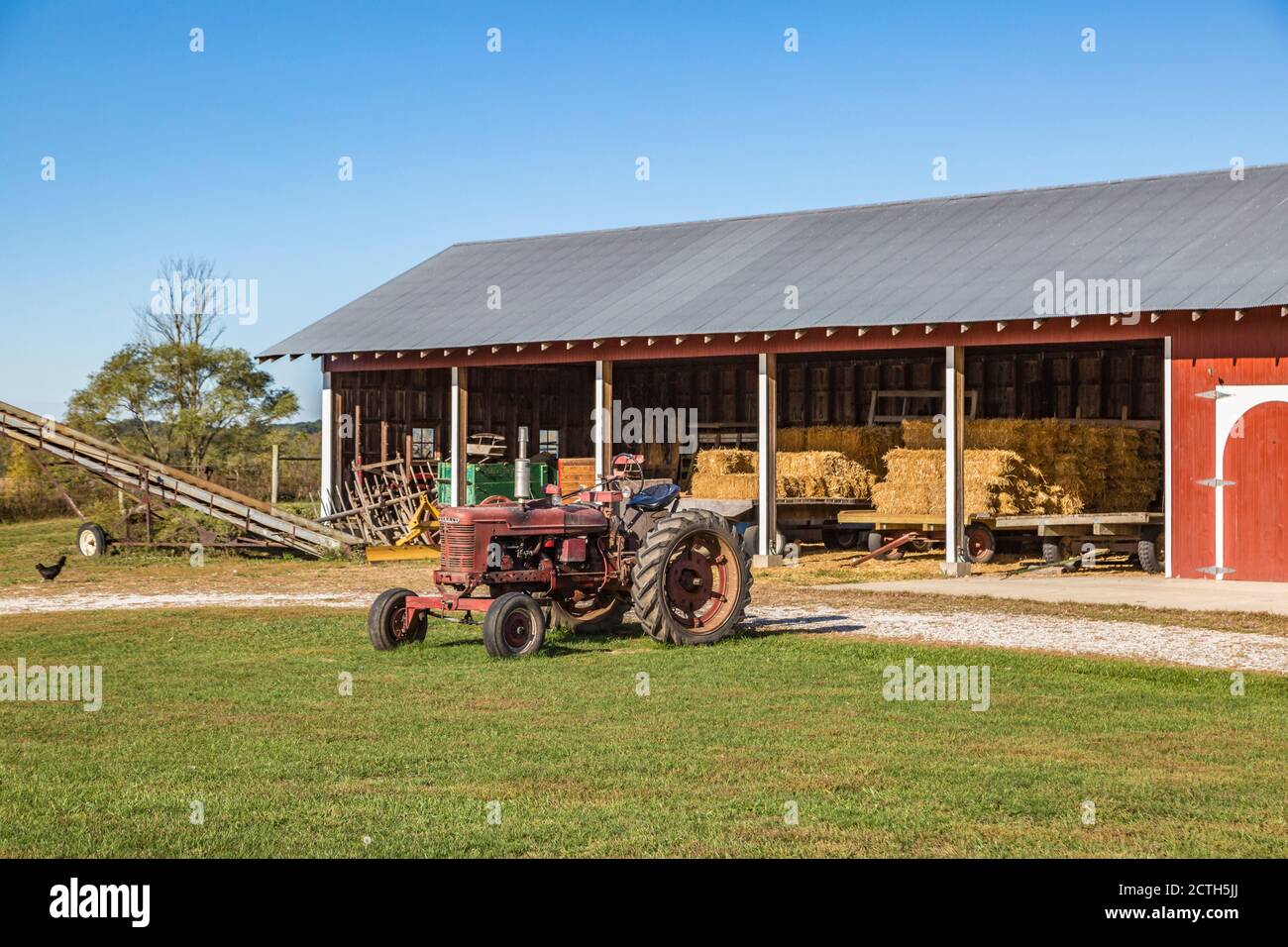 Antique Farmall tractor at Prophetstown State Park living history ...