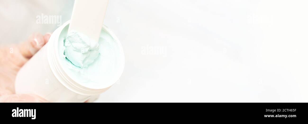 Portrait of moisturizing mask on white background for medical design ...