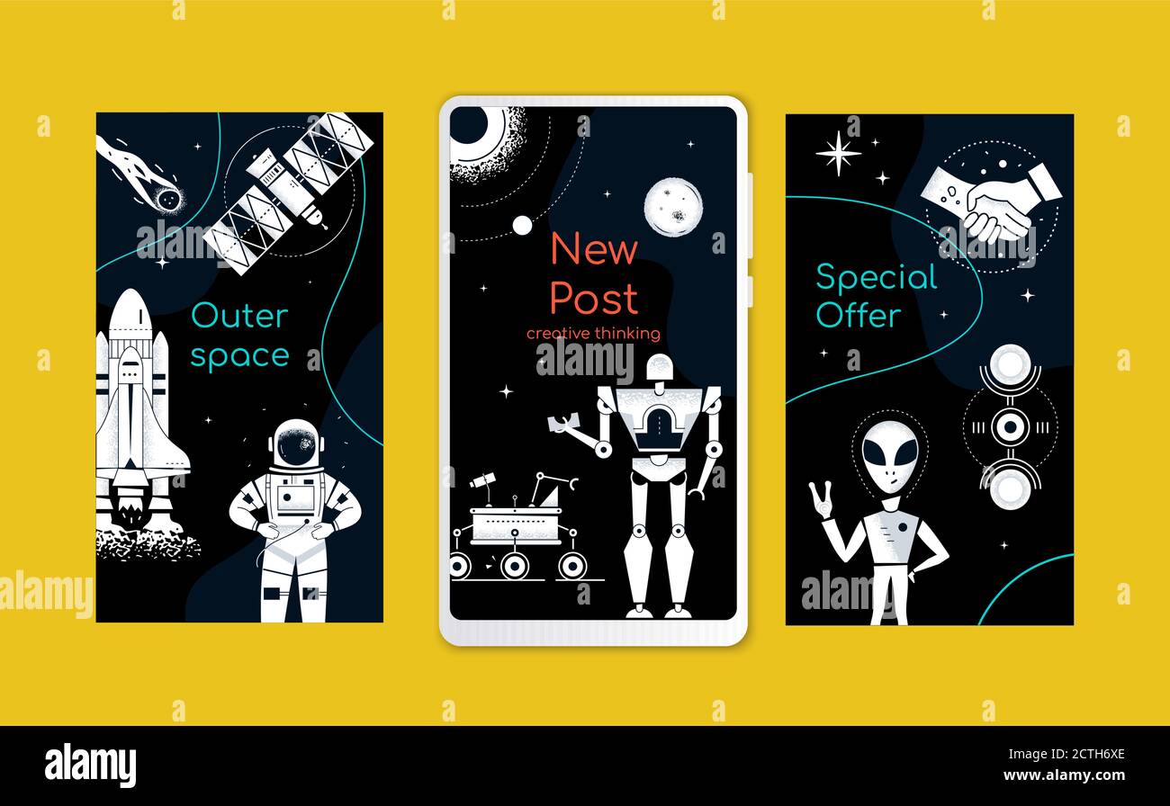 Mobile phone interface carousel Stock Vector Images - Alamy