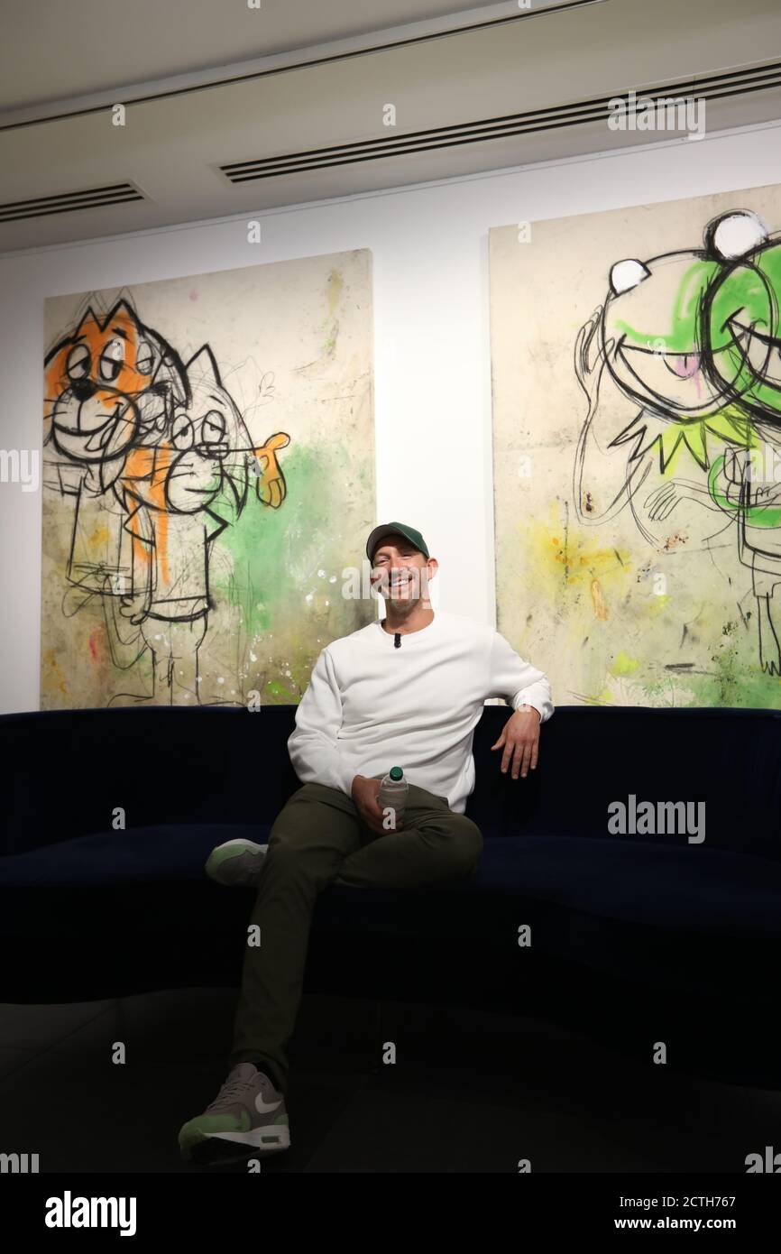 George morton clark posses between his dye hi-res stock photography and ...