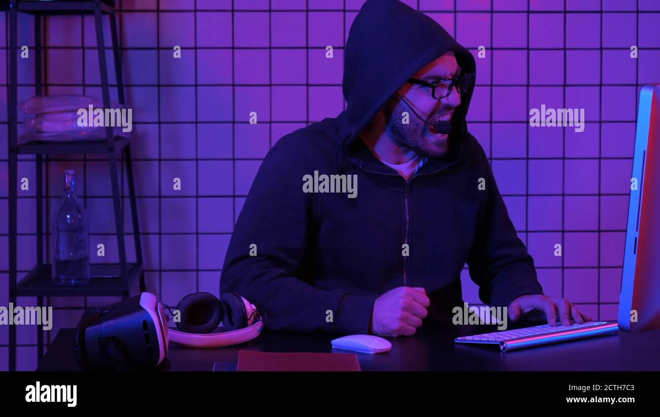 Funny gamer streaming video hi-res stock photography and images - Alamy