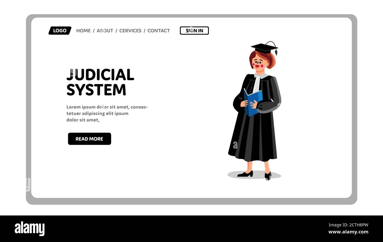 Judicial System Government Institution Vector flat Illustration Stock ...