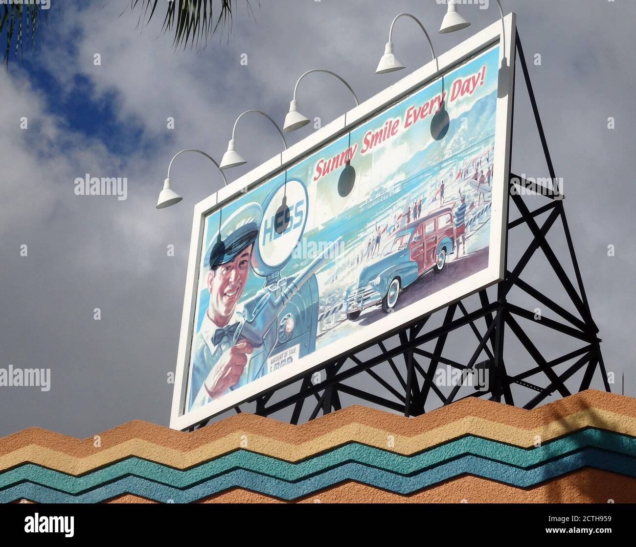 A vintage HESS Energy Company billboard advertisement in Hollywood ...