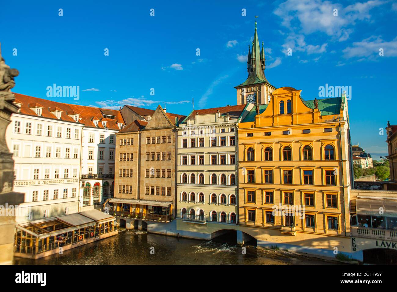 The architecture of old Europe. Colorful low rise stylish buildings ...