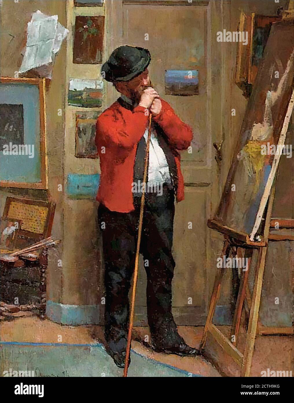 Oyens David - the Artist in His Studio - Dutch School - 19th Century ...
