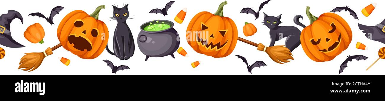 Halloween Pumpkin Clipart Border