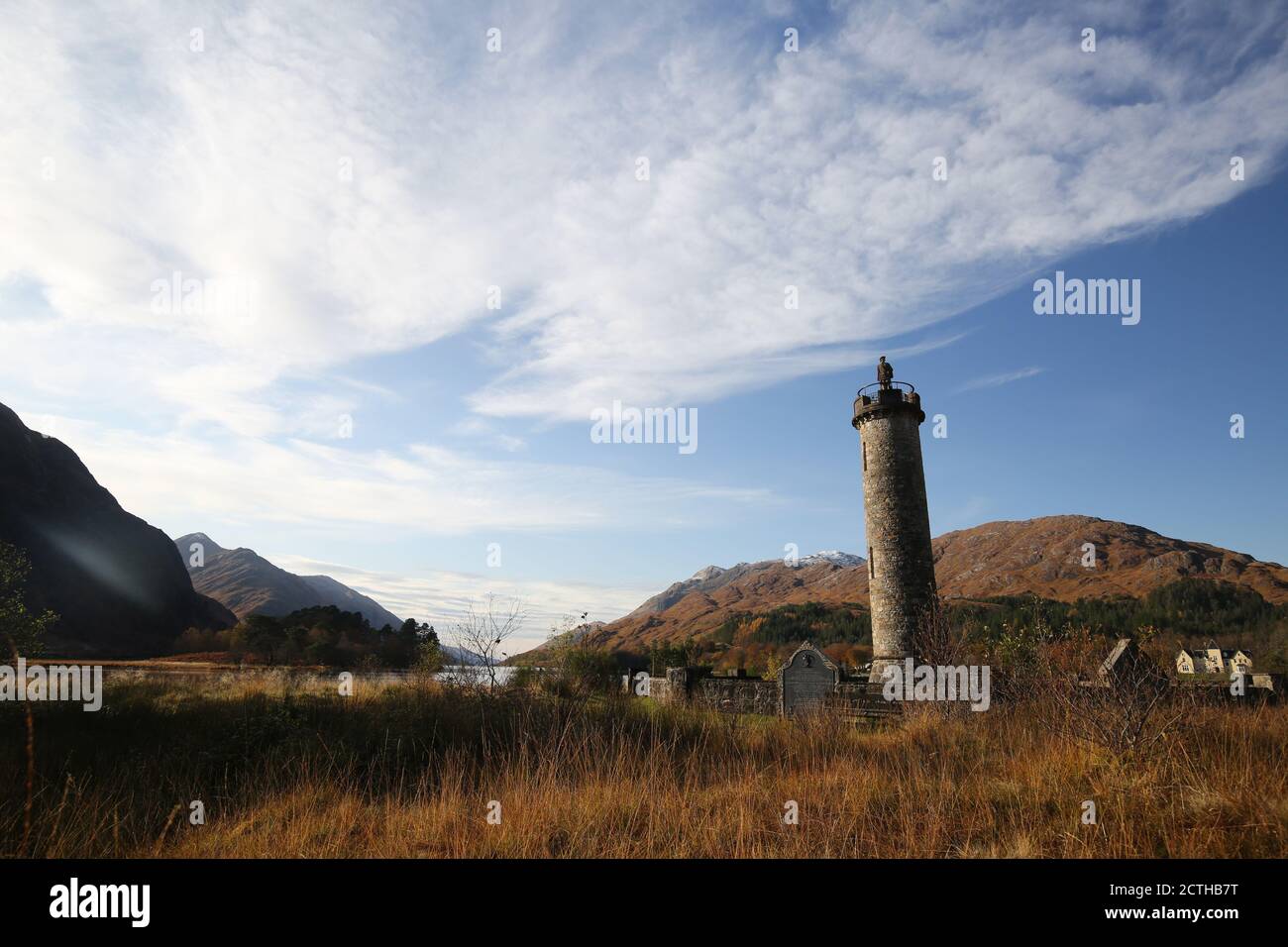 Glenfinnan Monument, Lochaber Scotland 1815, in tribute to the Jacobite ...
