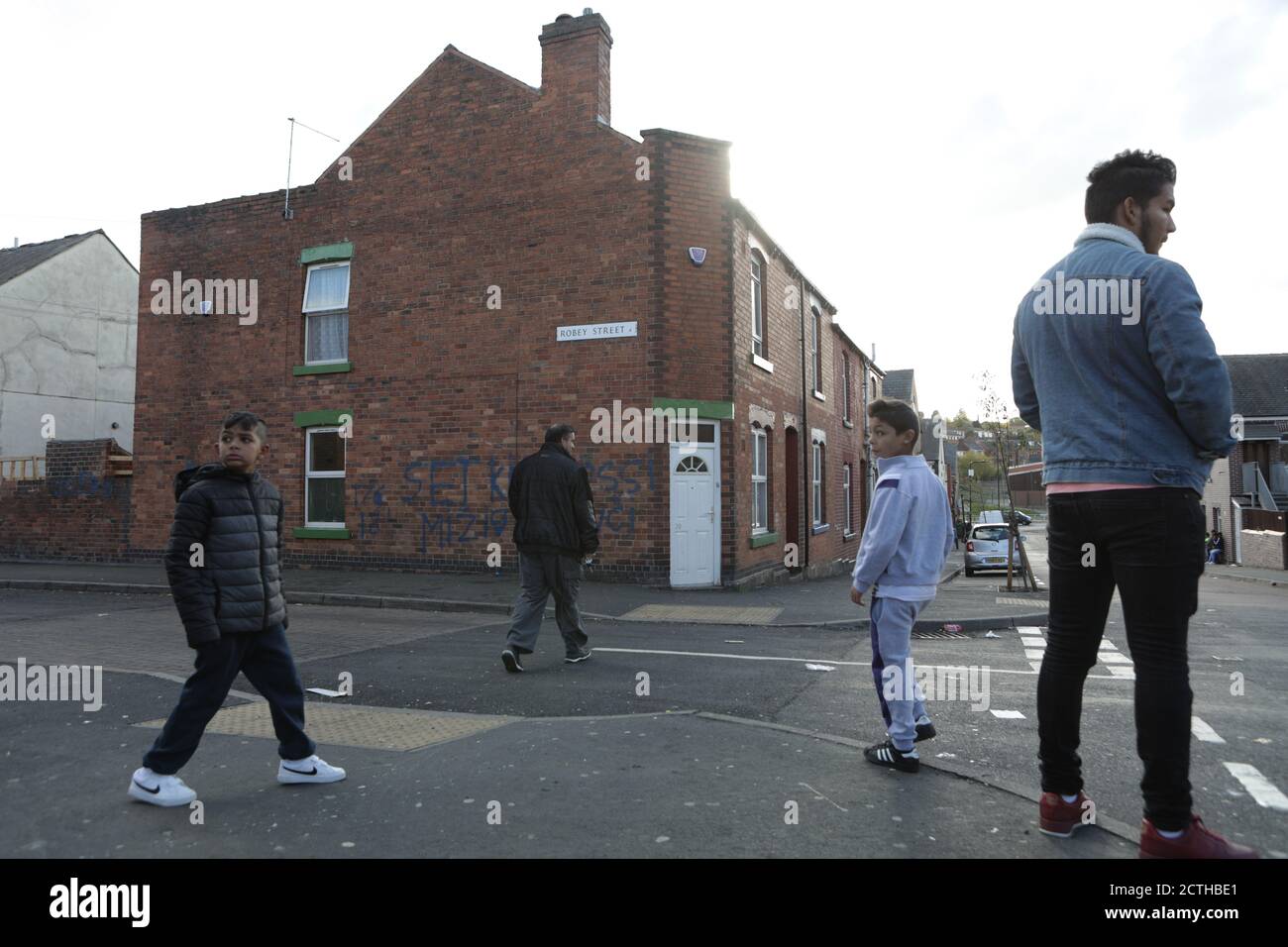 Roma community in Page Hall Sheffield Stock Photo - Alamy