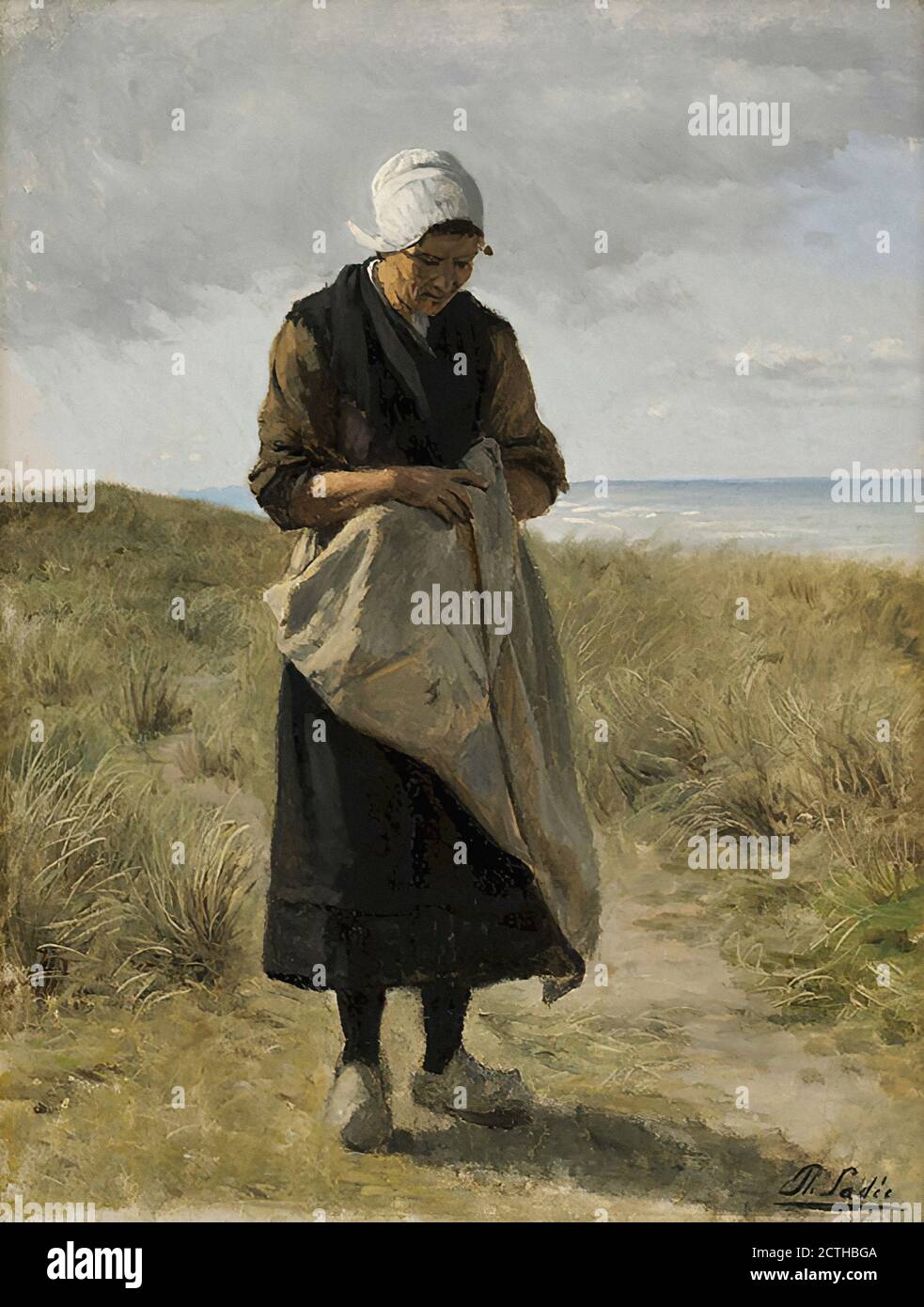 Sadee Philip Lodewijk Jacob Frederik - Vissersvrouw in De Duinen ...