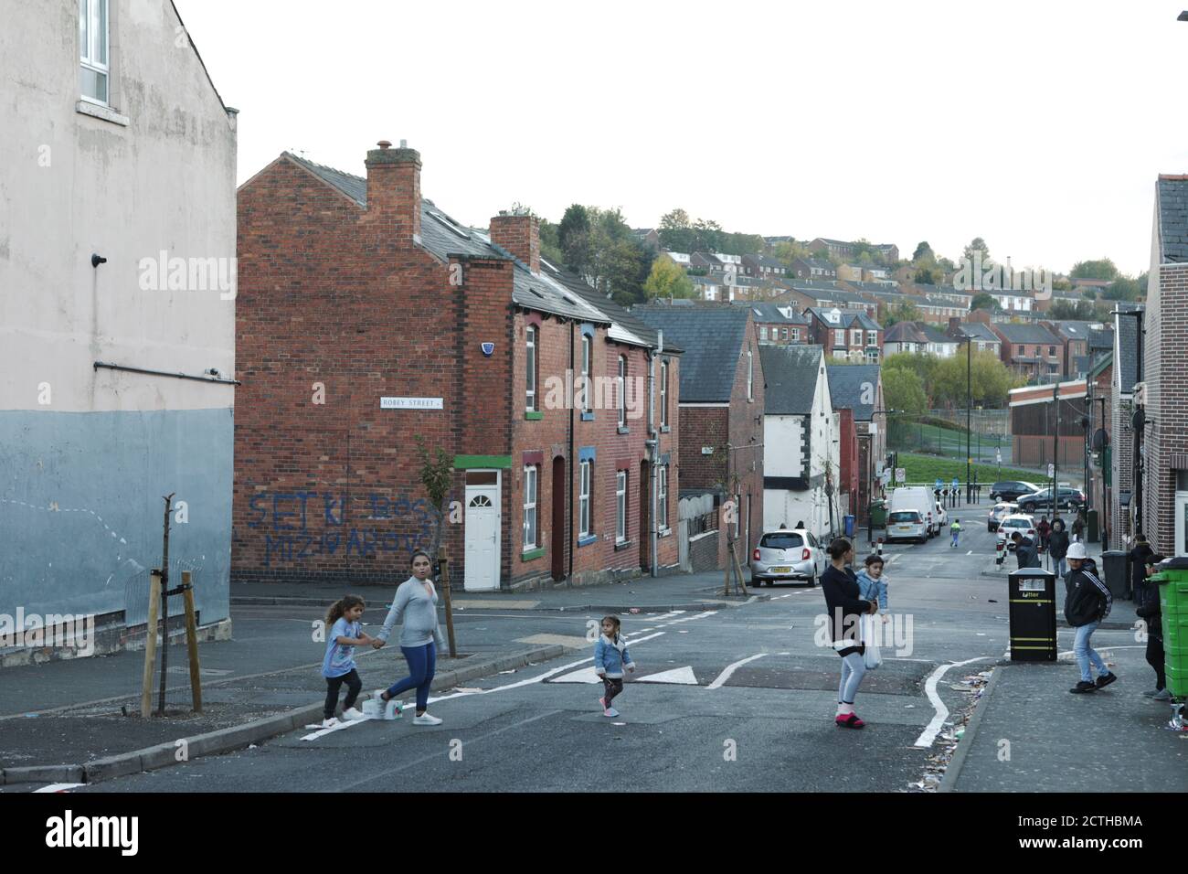 Roma community in Page Hall Sheffield Stock Photo - Alamy