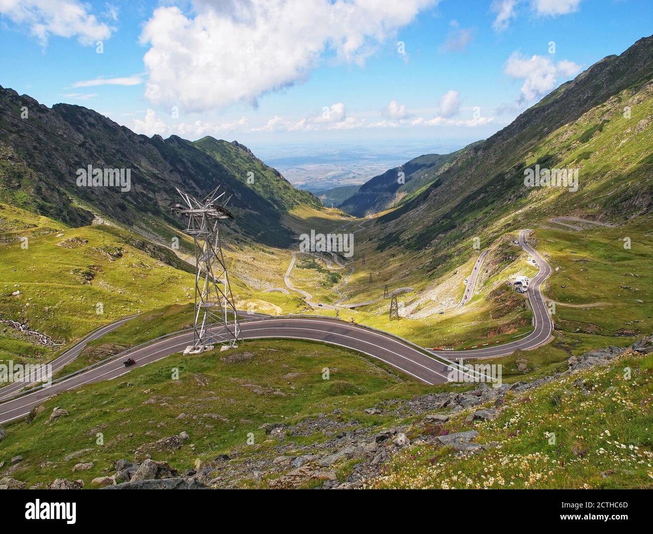 Transfagarasan mountain road in Carpathian Mountains in Romania Stock ...